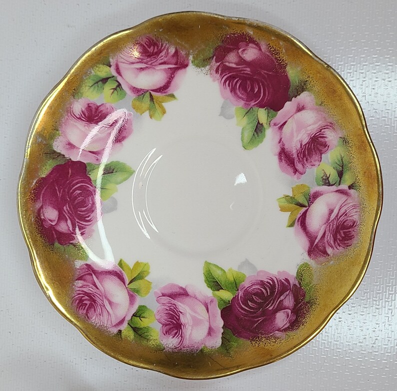 Rare Vintage Royal Albert Old English Rose Heavy Gold Gilded - Etsy