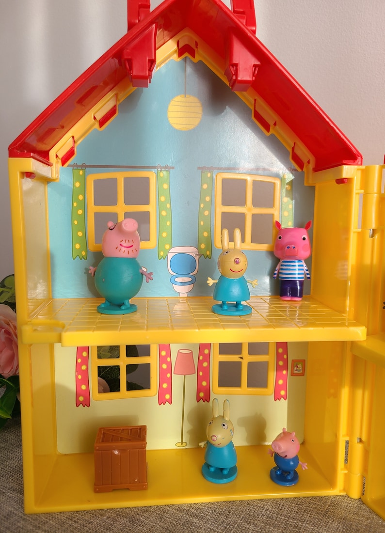 Mattel 2003 Peppa Pig Fold-n-carry House With 10 Figurines and ...