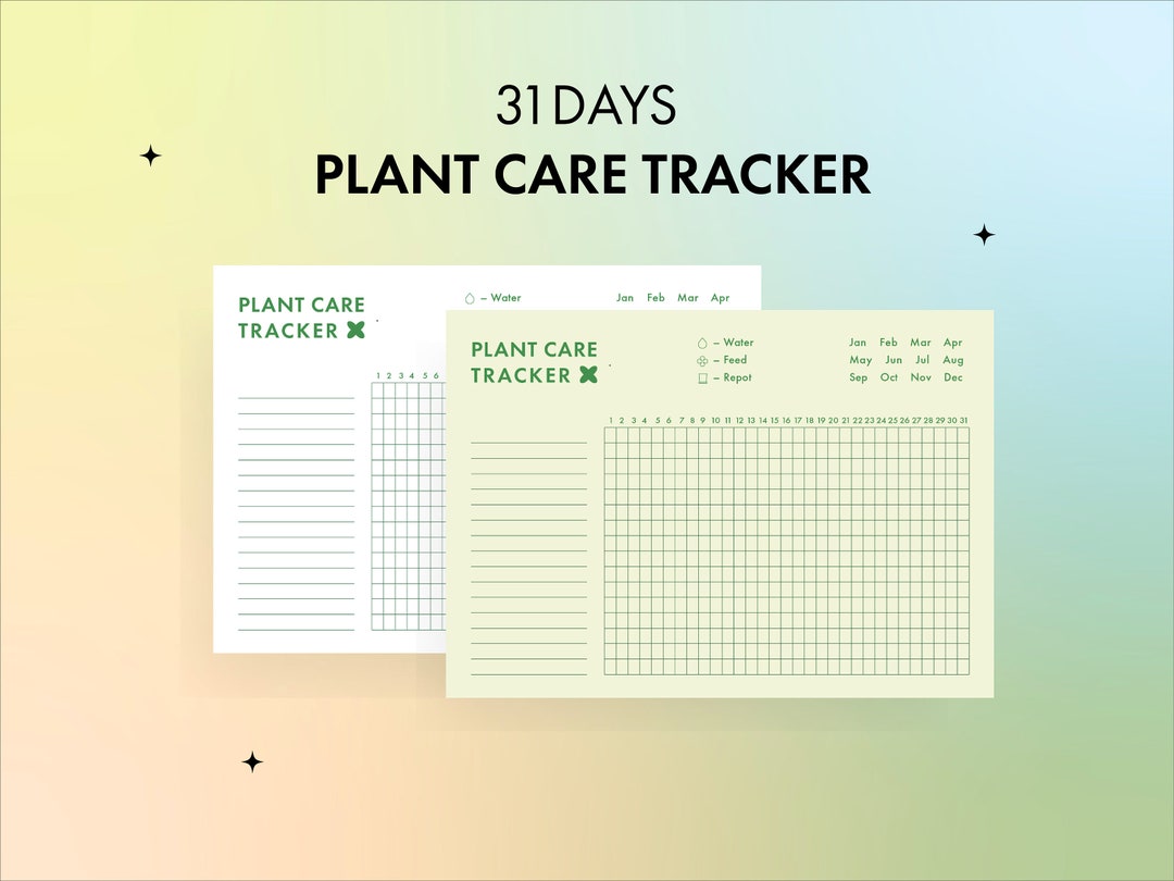 Plant Care Tracker - PDF | Print-ready | Minimalistic | Plant Watering ...
