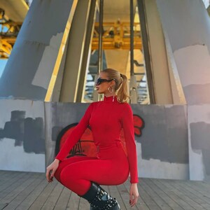 Lovefab Winter Ski Jumpsuit, Long Sleeve Jumpsuit With Fleece, Pockets ...