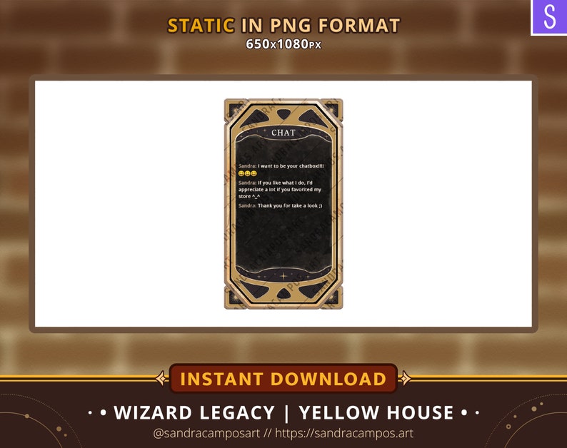 Twitch Animated Chatbox, Wizard Legacy Chat Box, Cozy Design, Witch ...