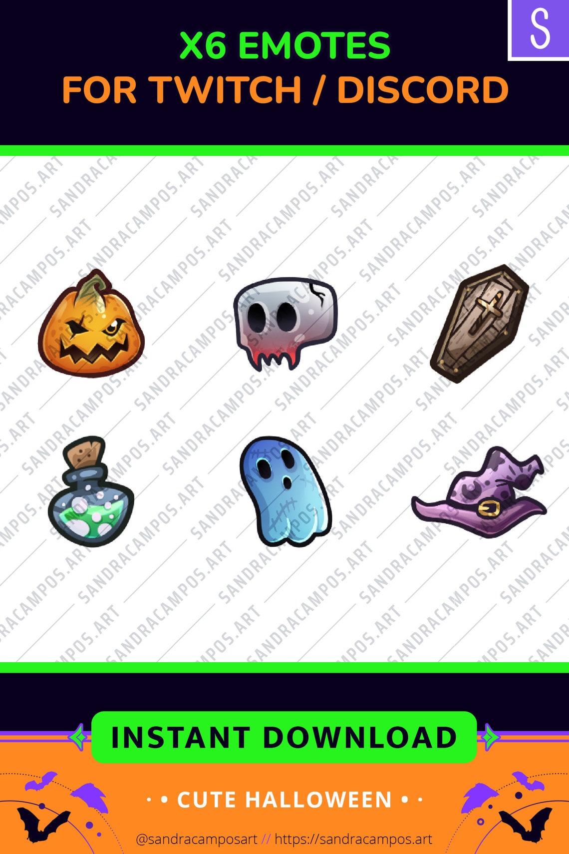 Halloween Emotes PNG for Streaming in Twitch Emojis Stream - Etsy