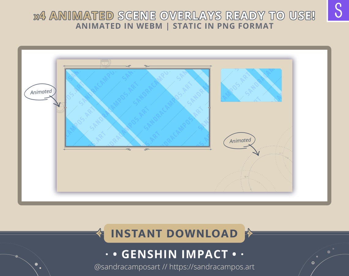 Animated Live Scene Overlays Set for Streaming, Scenes for Stream ...