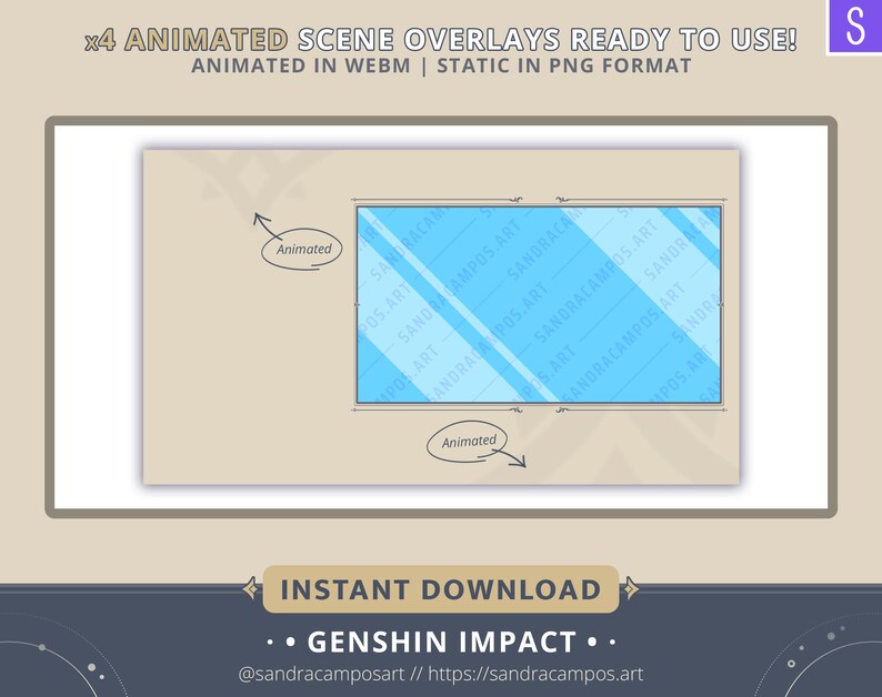 Animated Live Scene Overlays Set for Streaming, Scenes for Stream ...