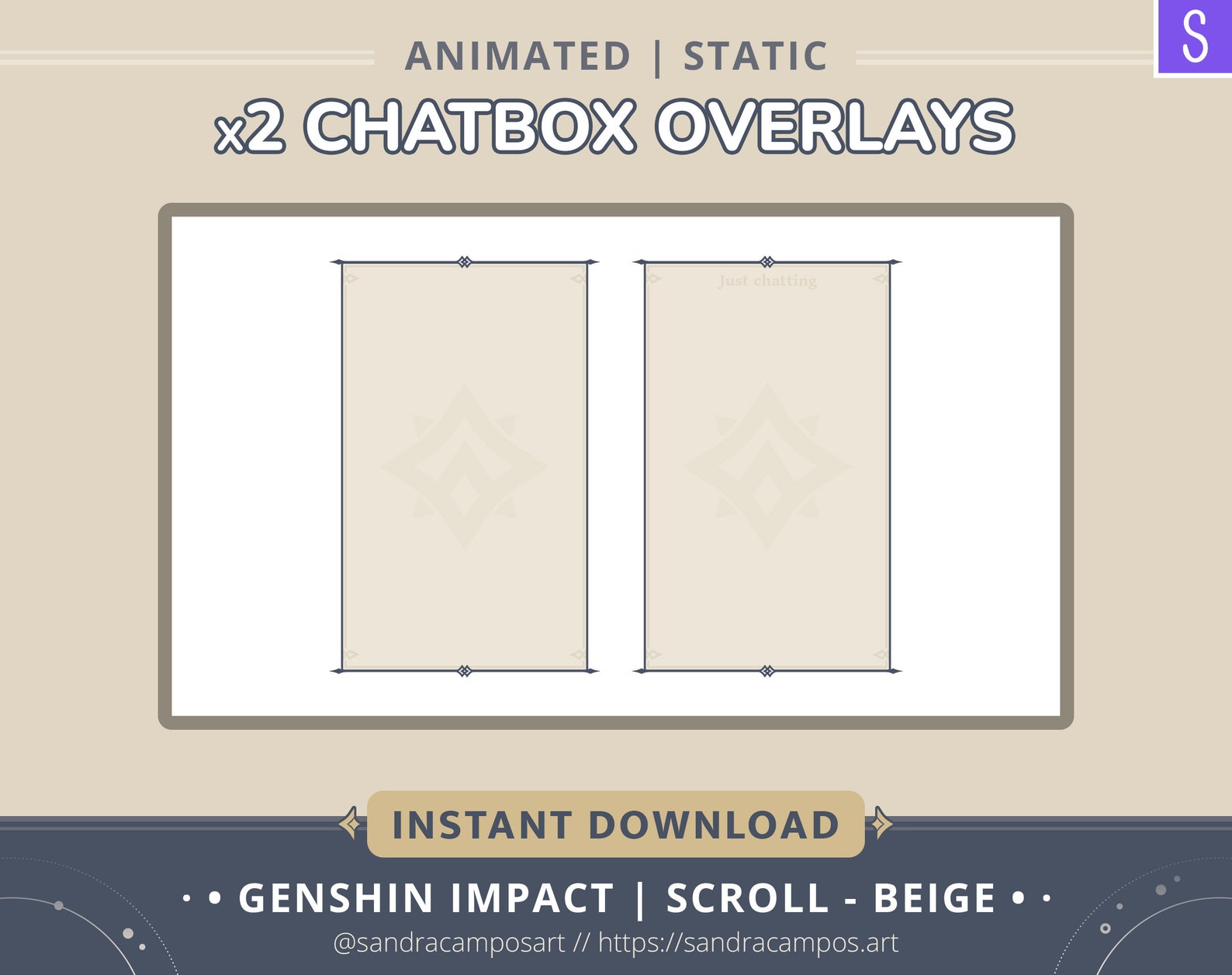 Animated Chat Box for Twitch, Streaming Chat Box Overlay, Stream ...