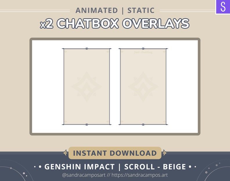 Animated Chat Box for Twitch, Streaming Chat Box Overlay, Stream ...