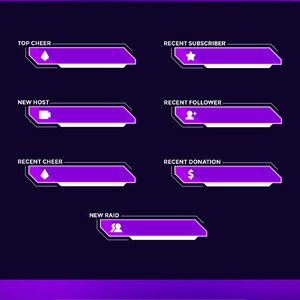 Animated Custom Stream Alerts for Twitch, Purple Galaxy Loop Animated ...