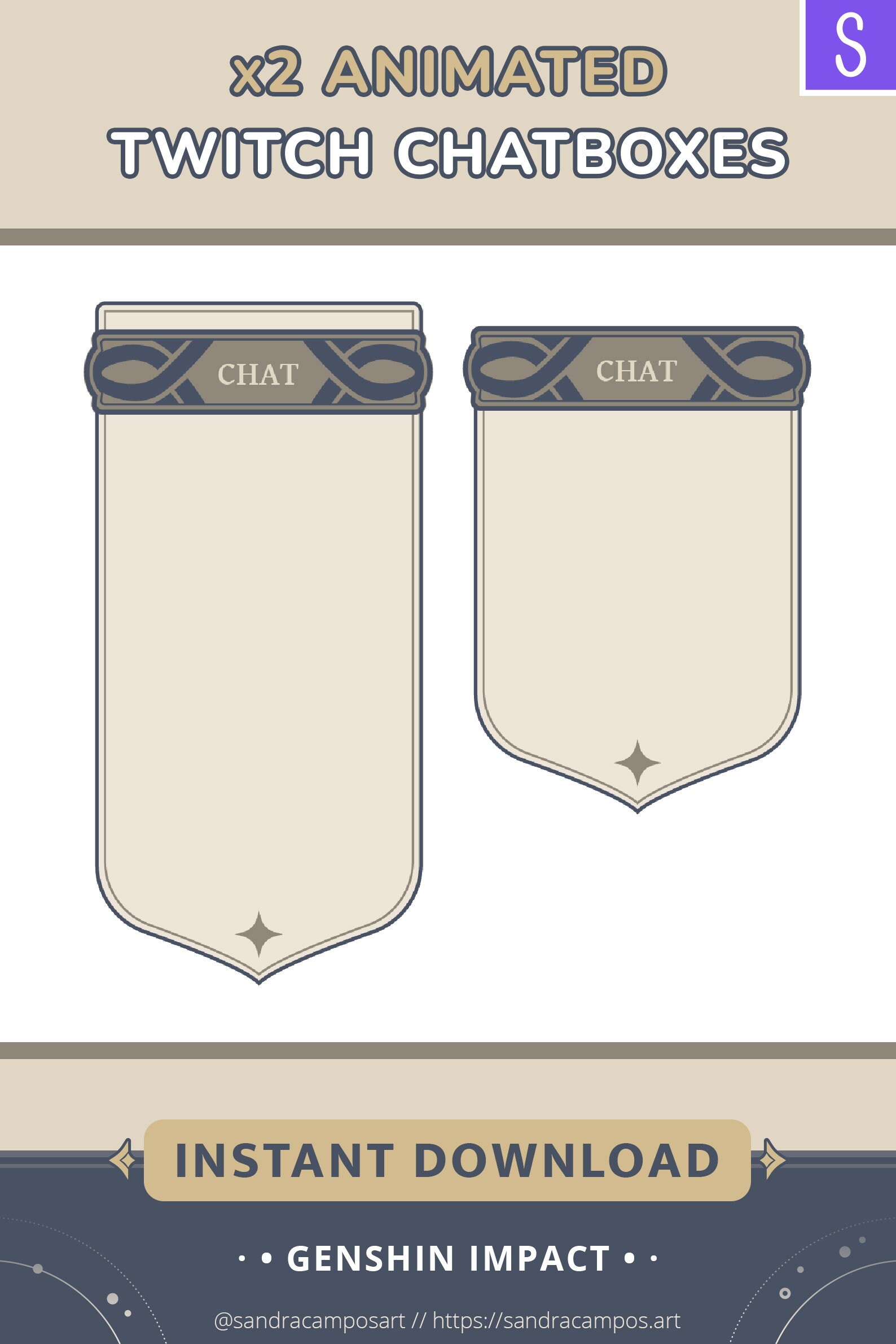 Twitch Cozy Stream, Genshin Impact Chatbox for Streamers, Streaming ...