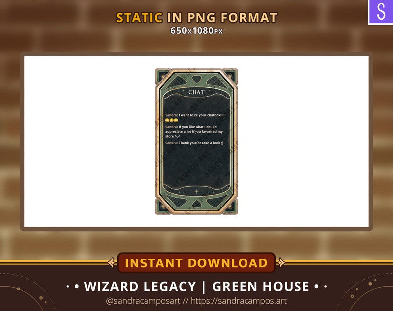 Twitch Animated Chatbox, Wizard Legacy Chat Box, Cozy Design, Witch ...