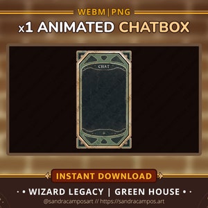 Twitch Animated Chatbox, Wizard Legacy Chat Box, Cozy Design, Witch ...