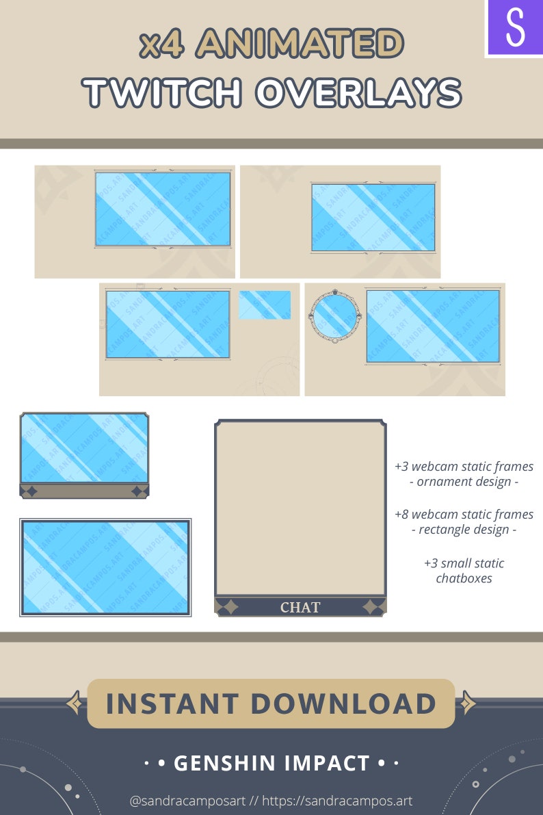 Animated Live Scene Overlays Set for Streaming, Scenes for Stream ...