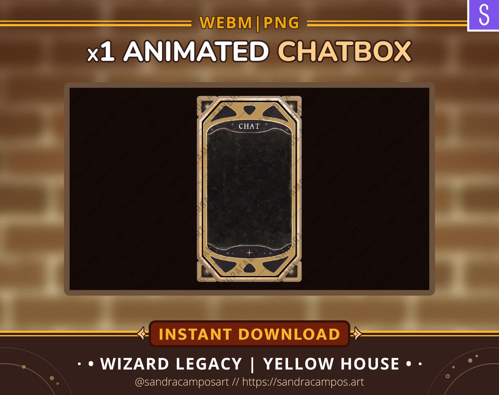 Twitch Animated Chatbox, Wizard Legacy Chat Box, Cozy Design, Witch ...