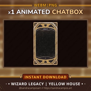 Twitch Animated Chatbox, Wizard Legacy Chat Box, Cozy Design, Witch ...