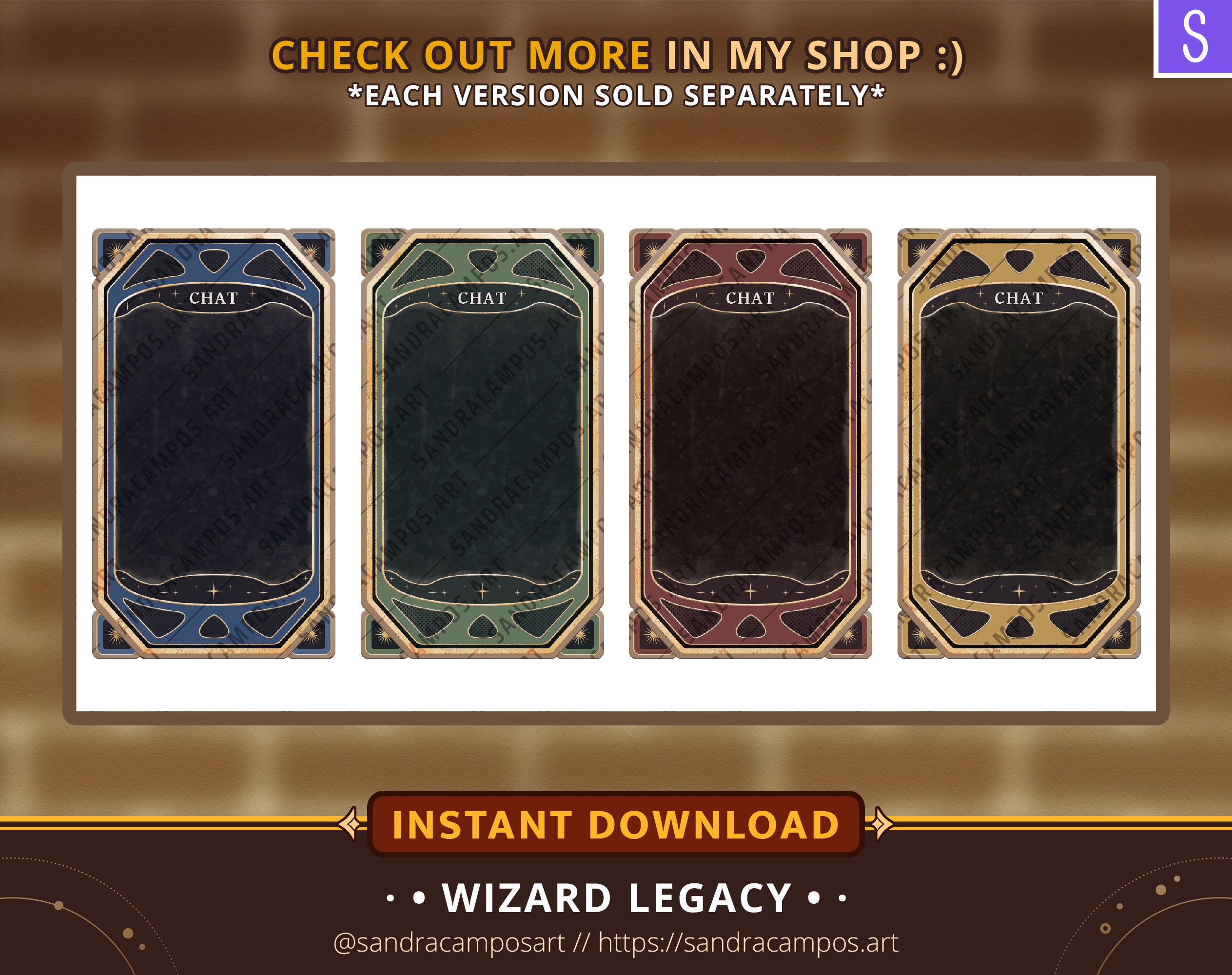 Twitch Animated Chatbox, Wizard Legacy Chat Box, Cozy Design, Witch ...