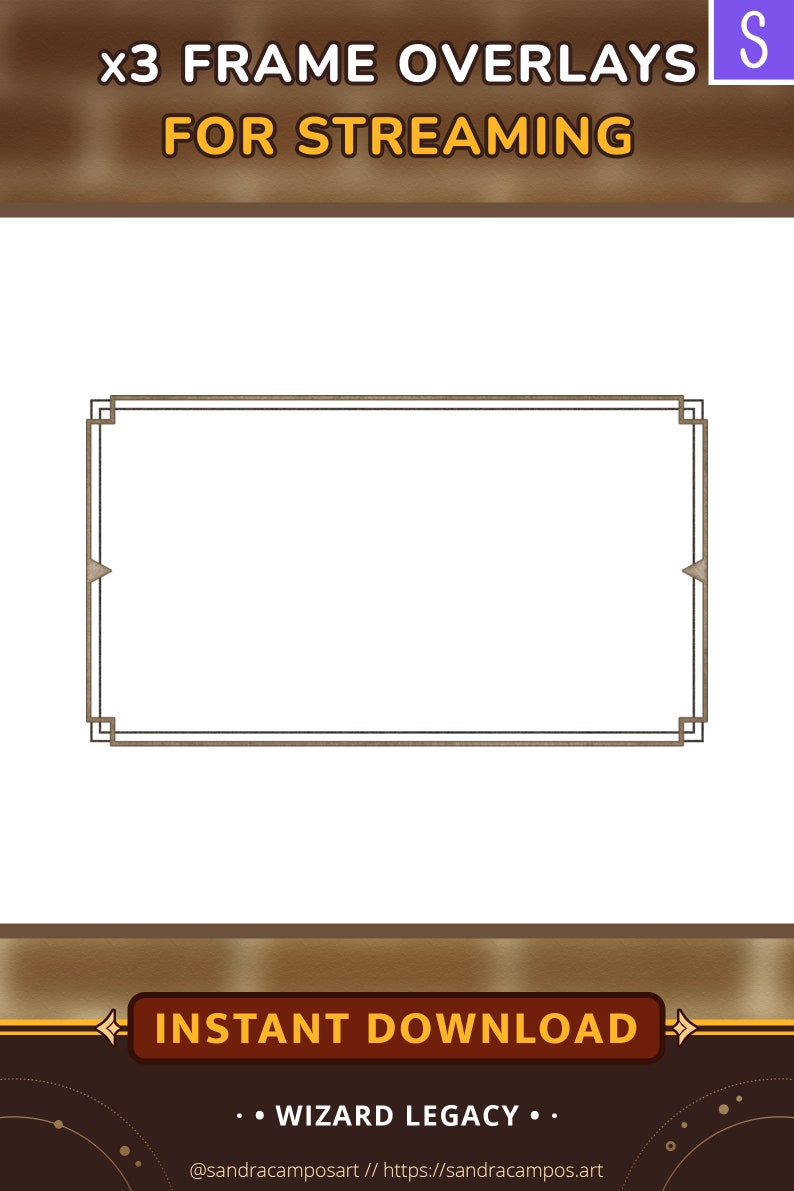 Wizard Legacy Marcos Overlays Twitch, Webcam Borde Overlay Stream ...