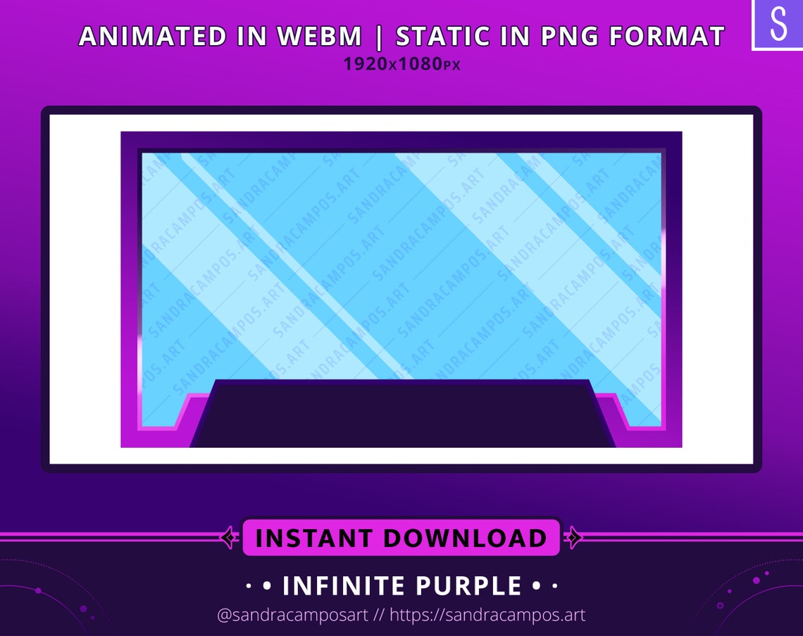 Animated Webcam Overlay Web Cam Frame for Twitch Facecam - Etsy