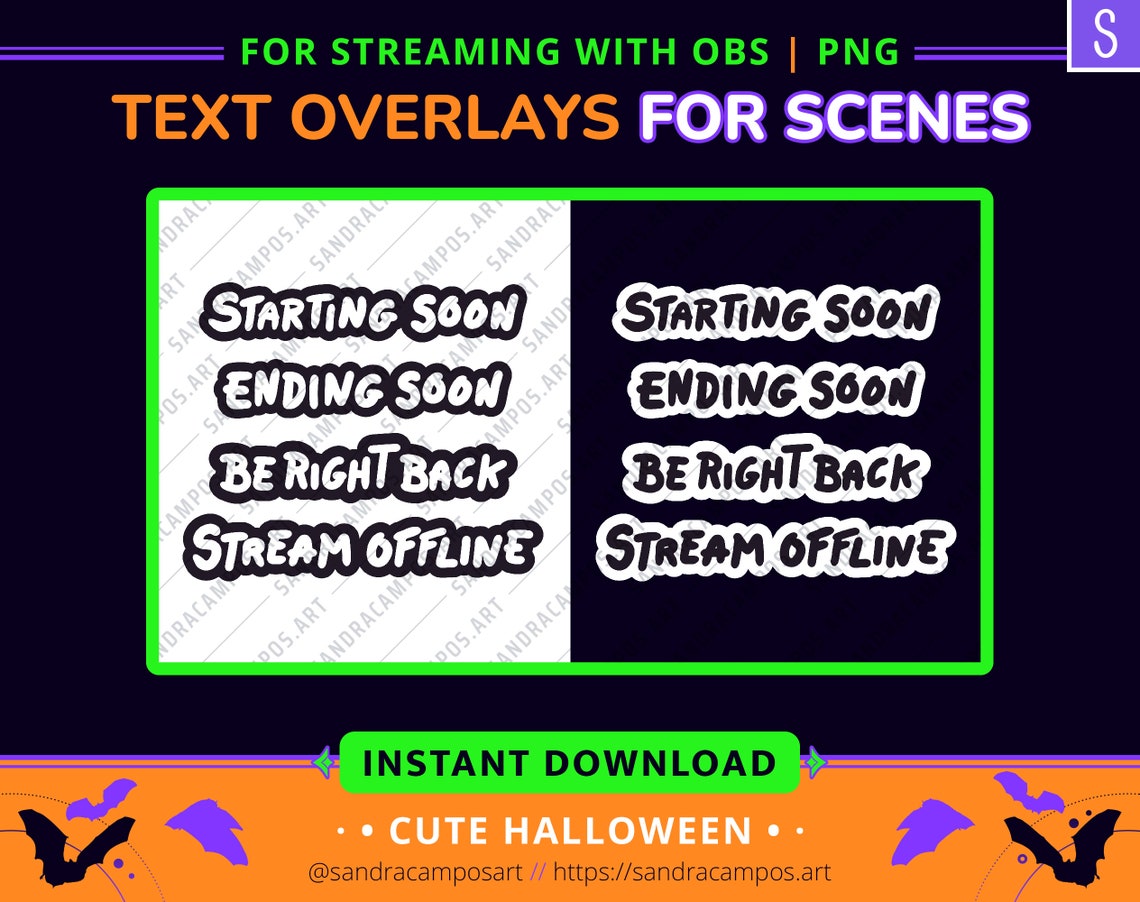 Overlay Texts for Twitch Screen, Text Overlay Bundle for Streaming ...