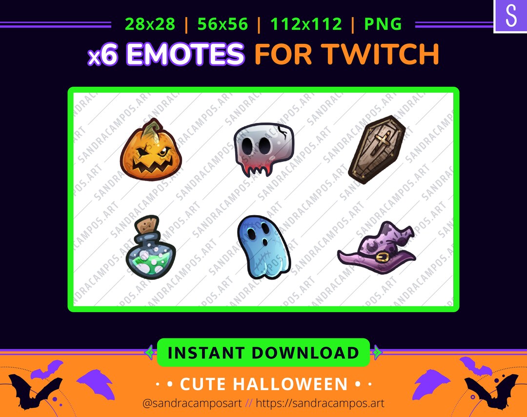 Halloween Emotes PNG for Streaming in Twitch, Emojis Stream Spooky ...