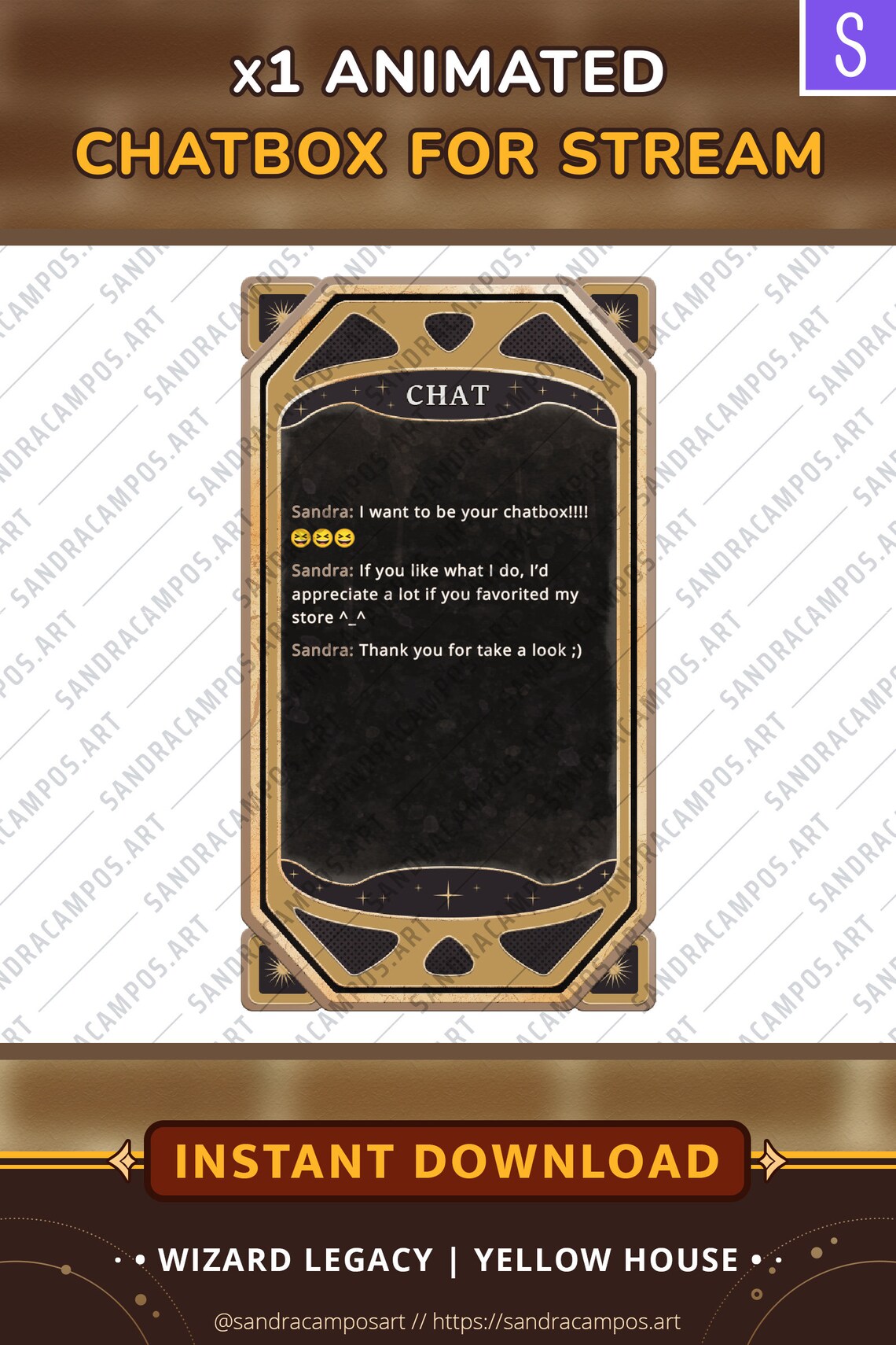 Twitch Animated Chatbox, Wizard Legacy Chat Box, Cozy Design, Witch ...