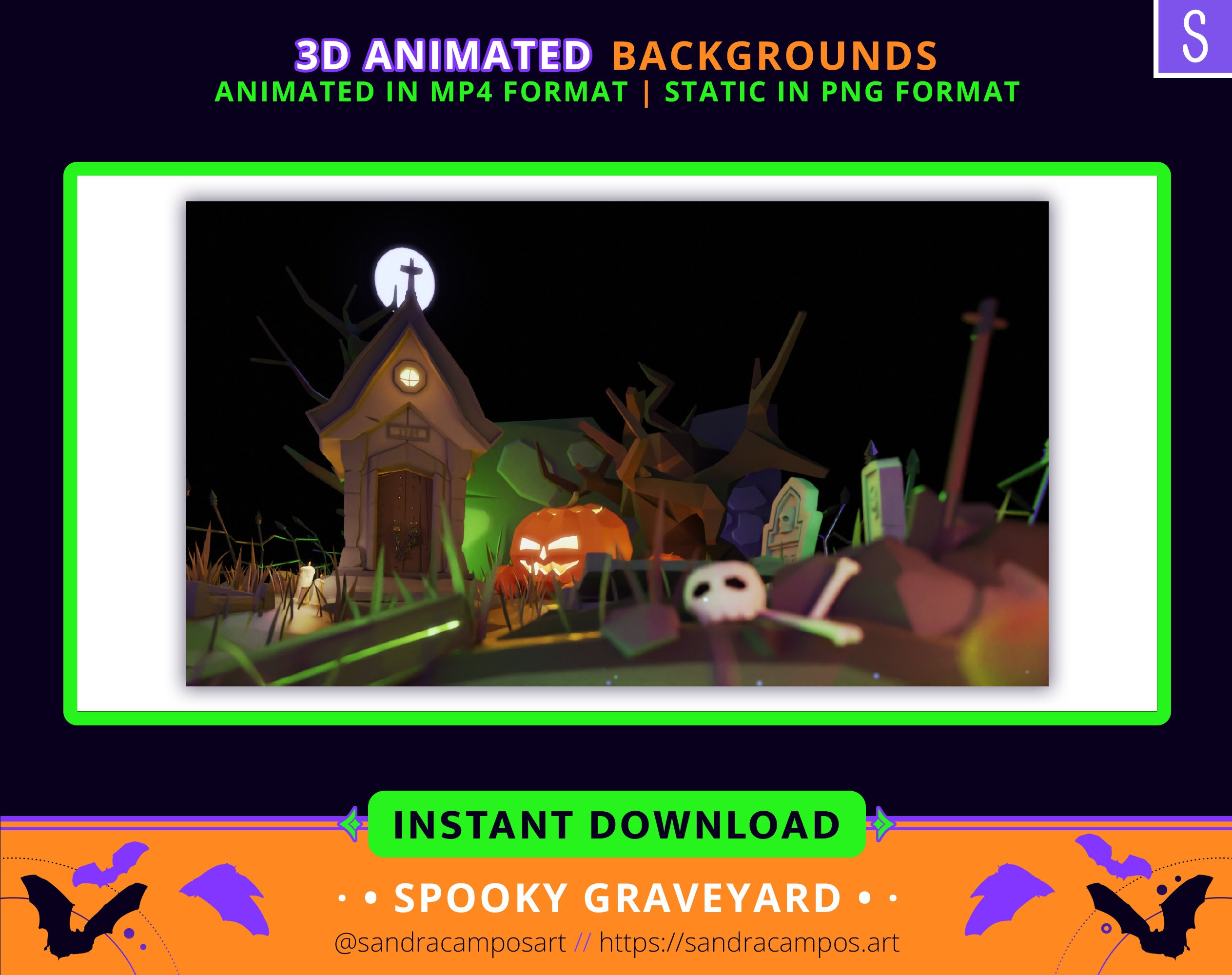 3D Seamless Animation Background Loop for Youtube or Streaming, Low ...