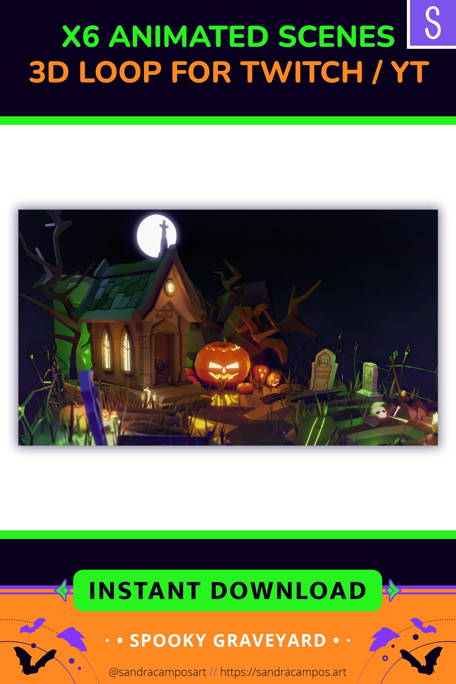 3D Seamless Animation Background Loop for Youtube or Streaming, Low ...