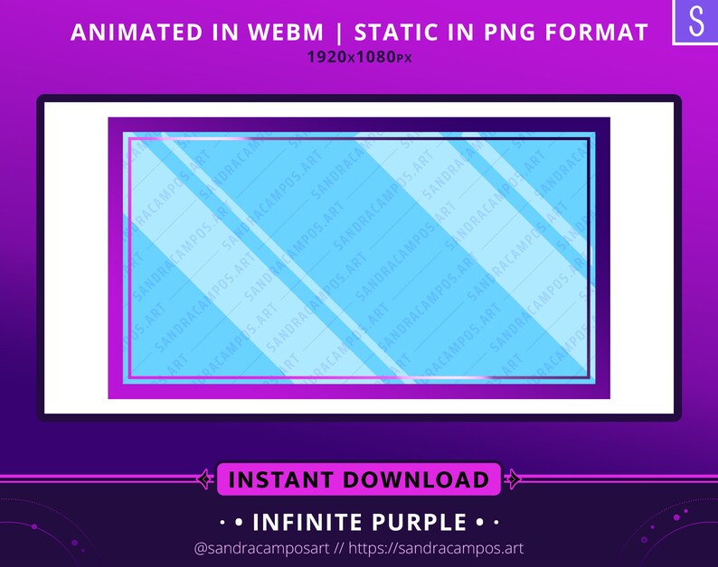 Animated Webcam Overlay Web Cam Frame for Twitch Facecam - Etsy