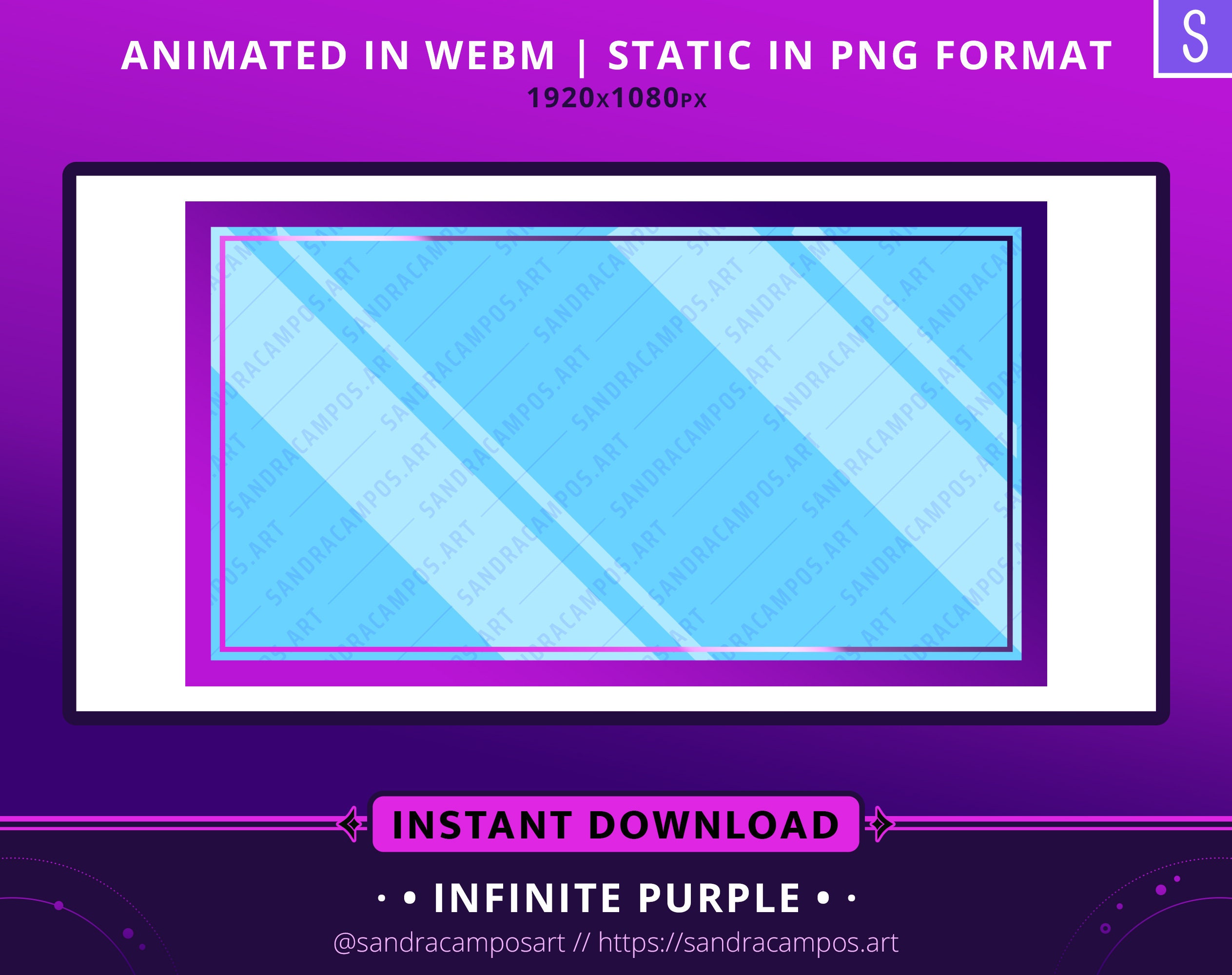 Animated Webcam Overlay Web Cam Frame for Twitch Facecam - Etsy