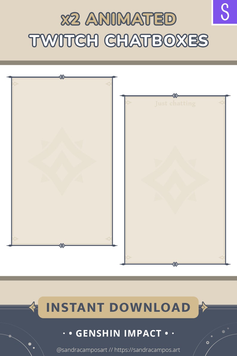 Animated Chat Box for Twitch, Streaming Chat Box Overlay, Stream ...