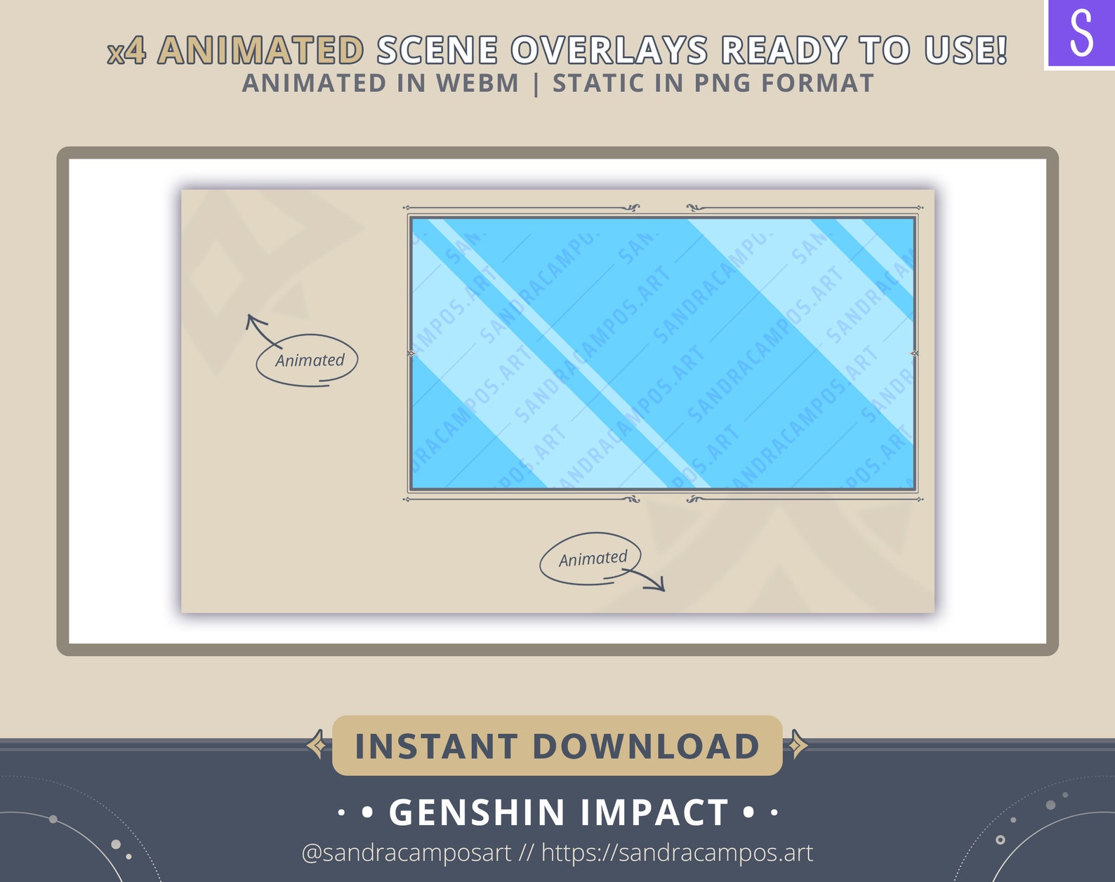 Animated Live Scene Overlays Set for Streaming, Scenes for Stream ...