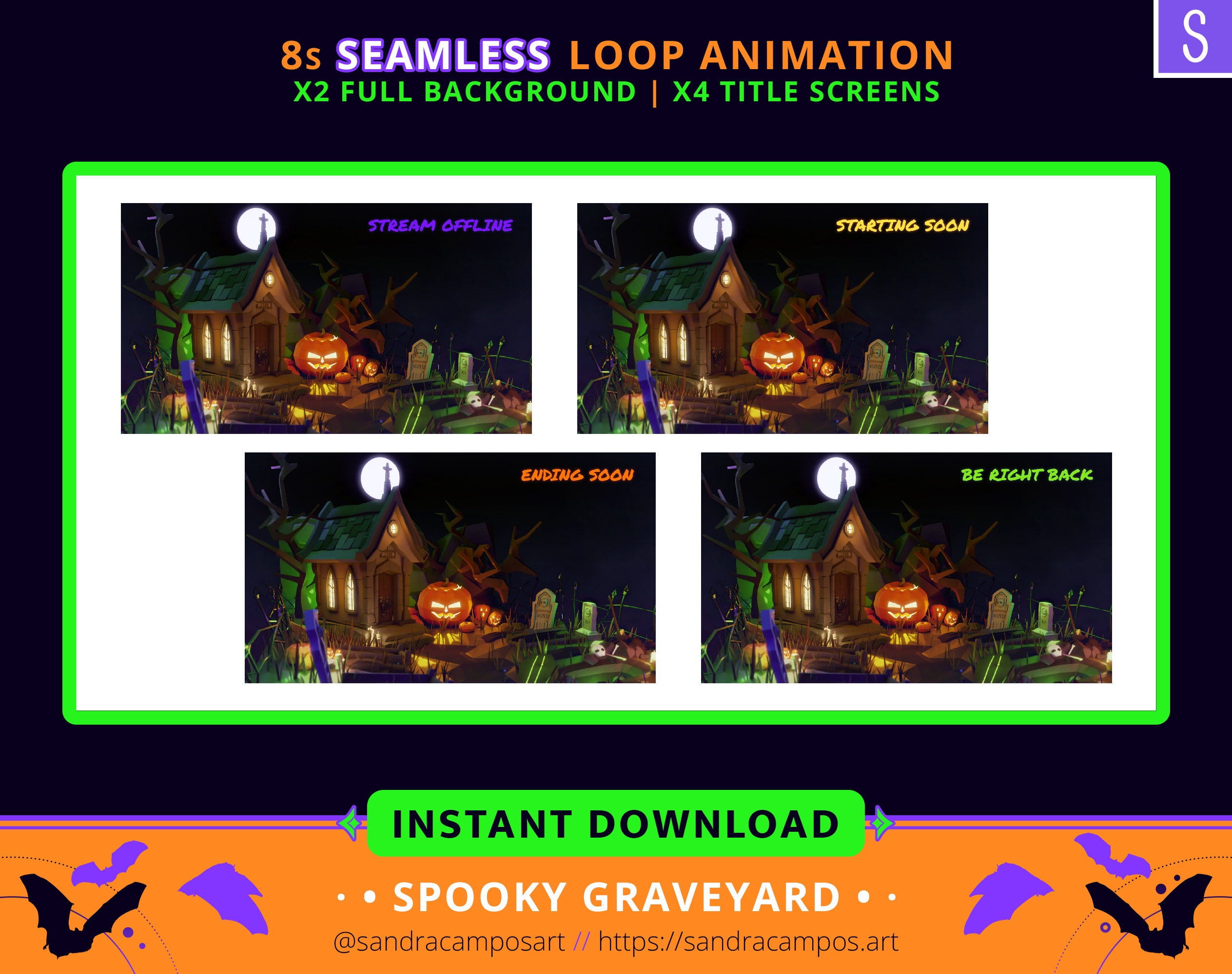 3D Seamless Animation Background Loop for Youtube or Streaming, Low ...
