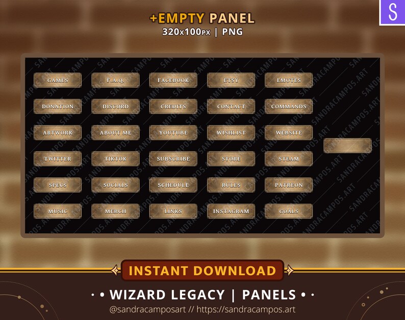 Wizard Legacy Cozy Stream, Twitch Panels, Vintage, Twitch Profile Panel ...