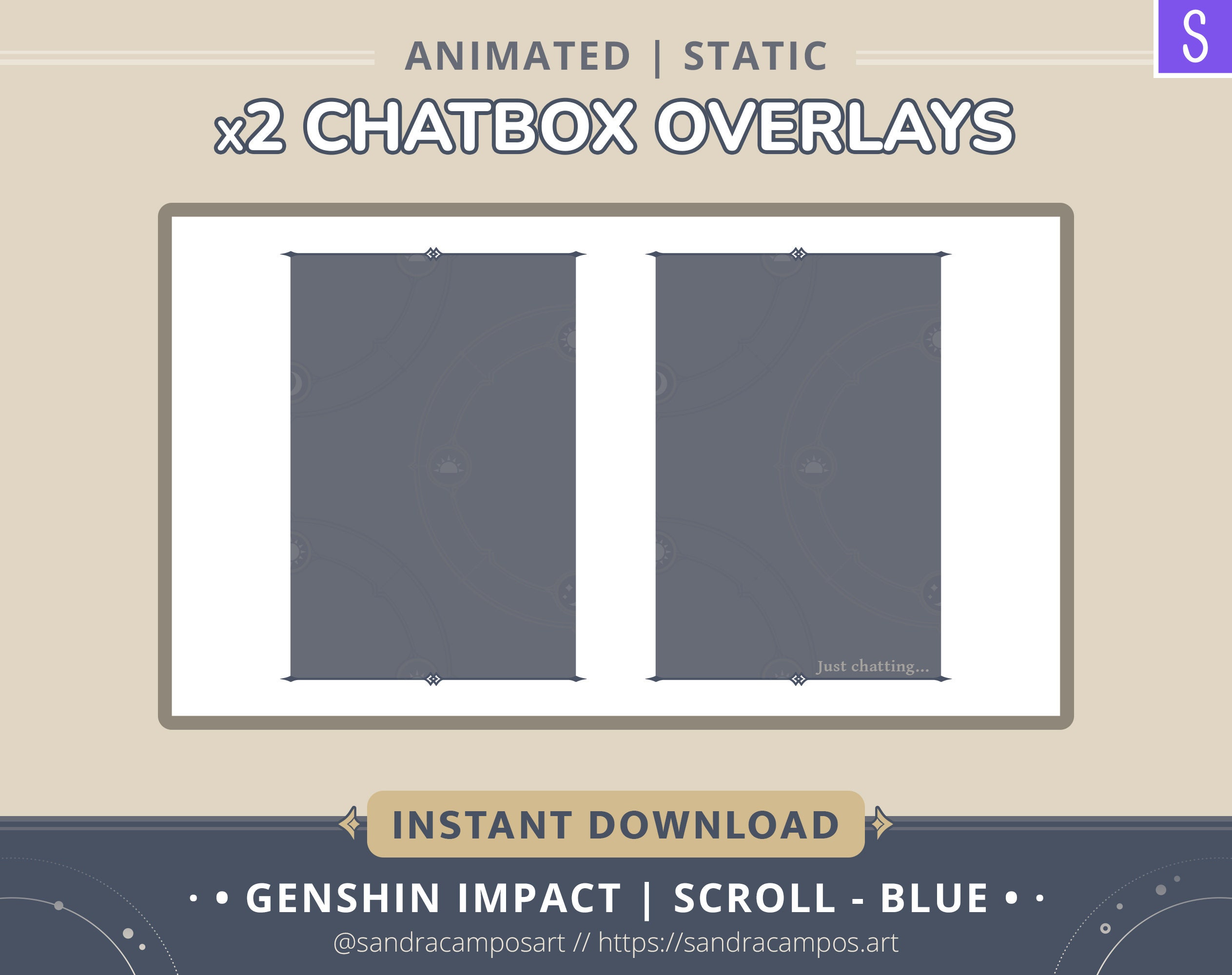 Animated Chat Box for Twitch Streaming Chat Box Overlay - Etsy