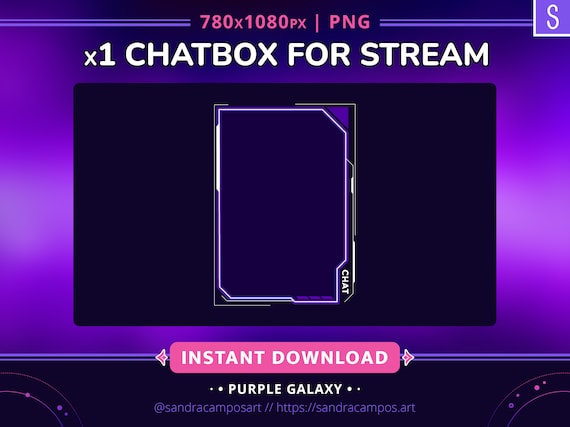 Purple Chat Box for Twitch Streaming Chat Box Overlay Purple - Etsy ...
