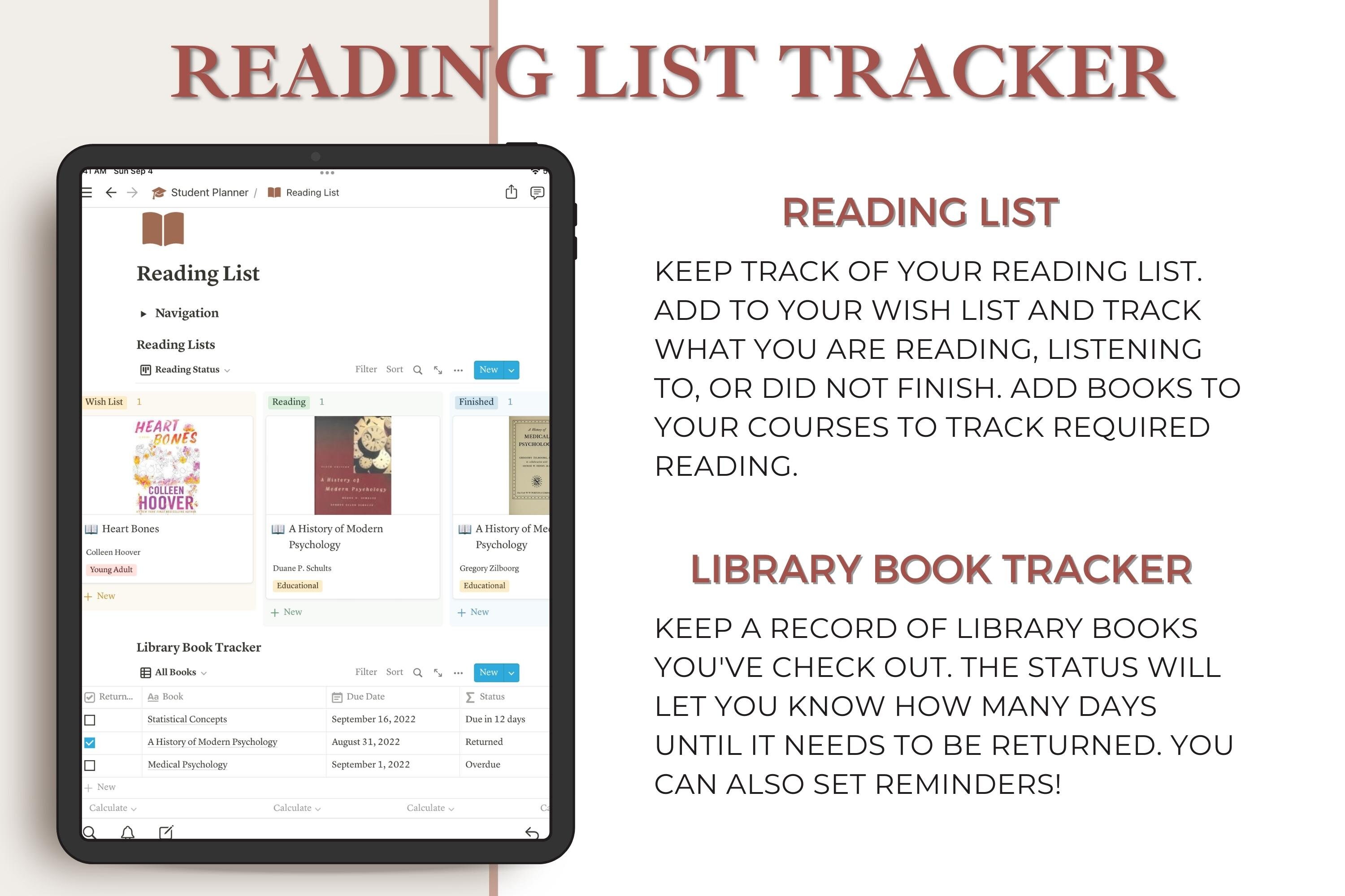 Notion Student Planner Template, Assignment Tracker, Study Planner ...