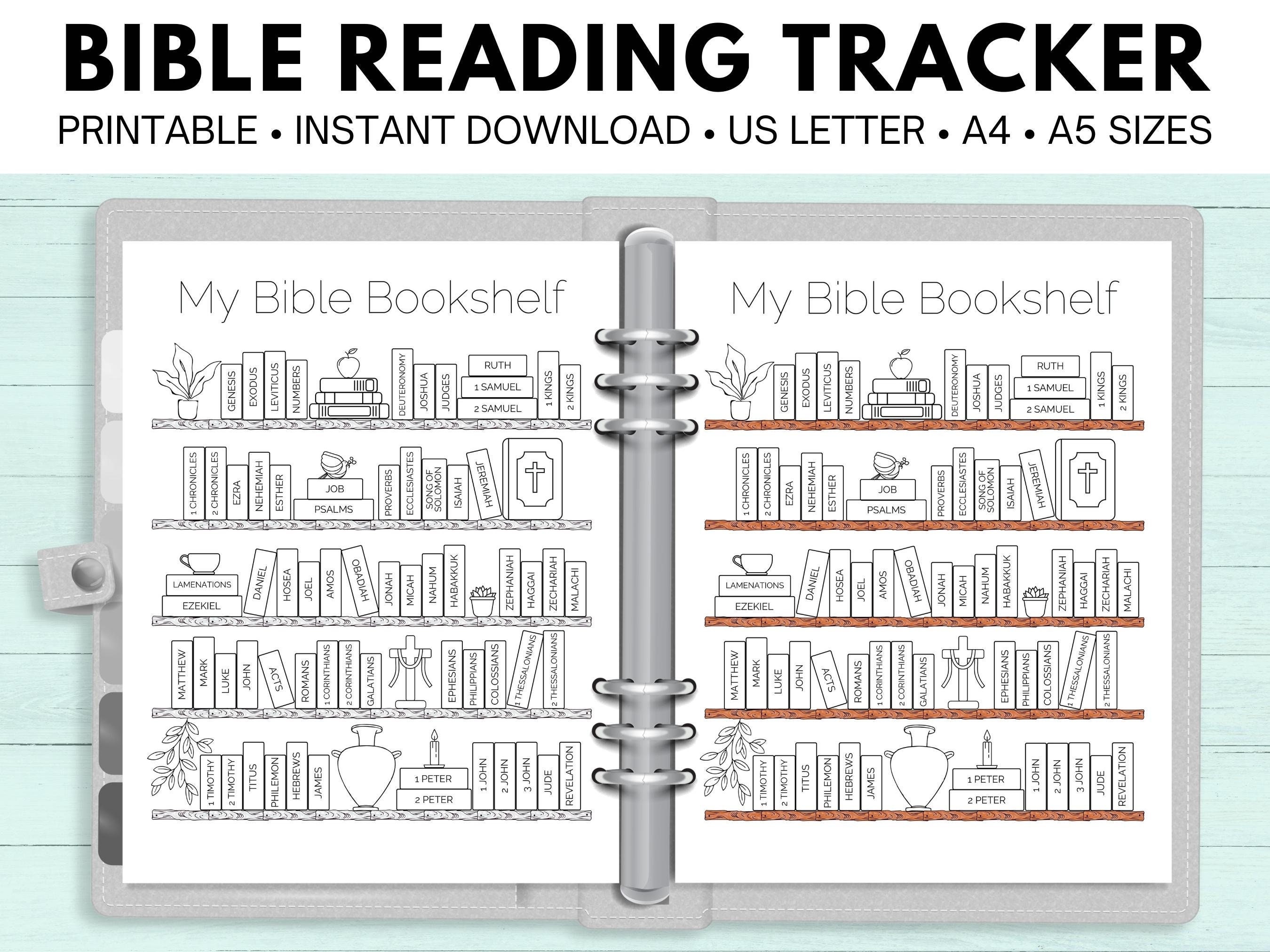 Bible Reading Tracker Printable, Scripture Reading, Christian Planner ...
