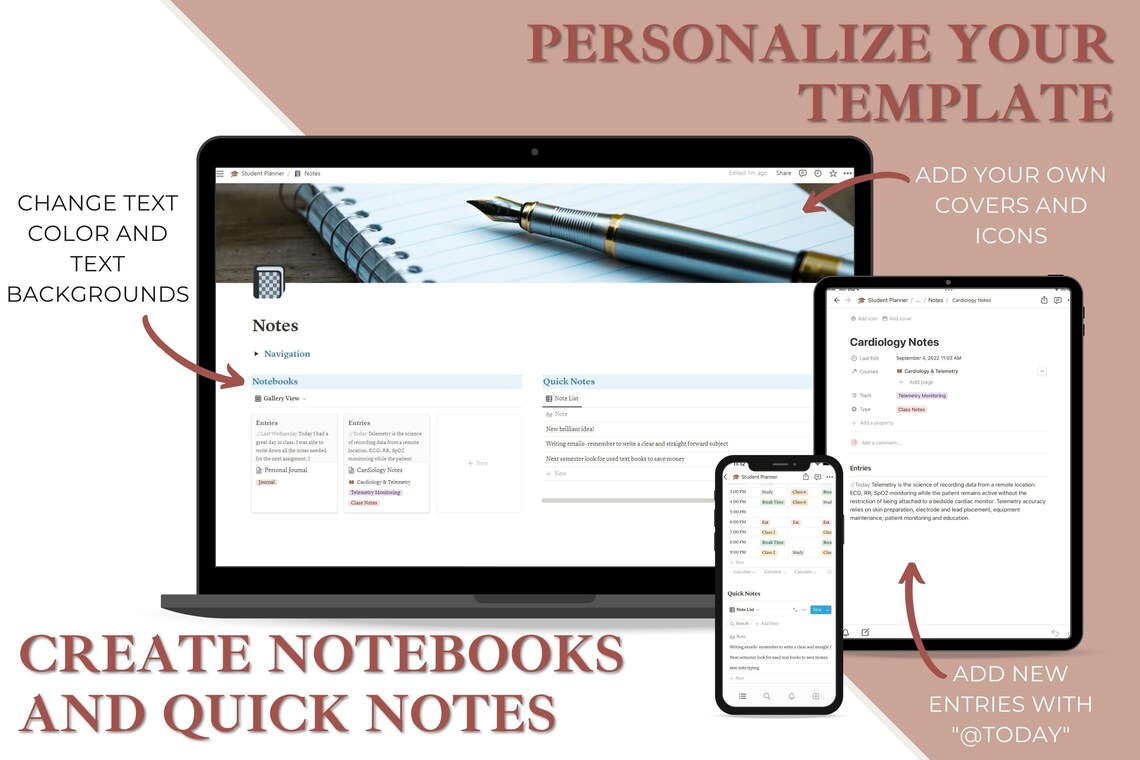 Notion Student Planner Template, Assignment Tracker, Study Planner ...