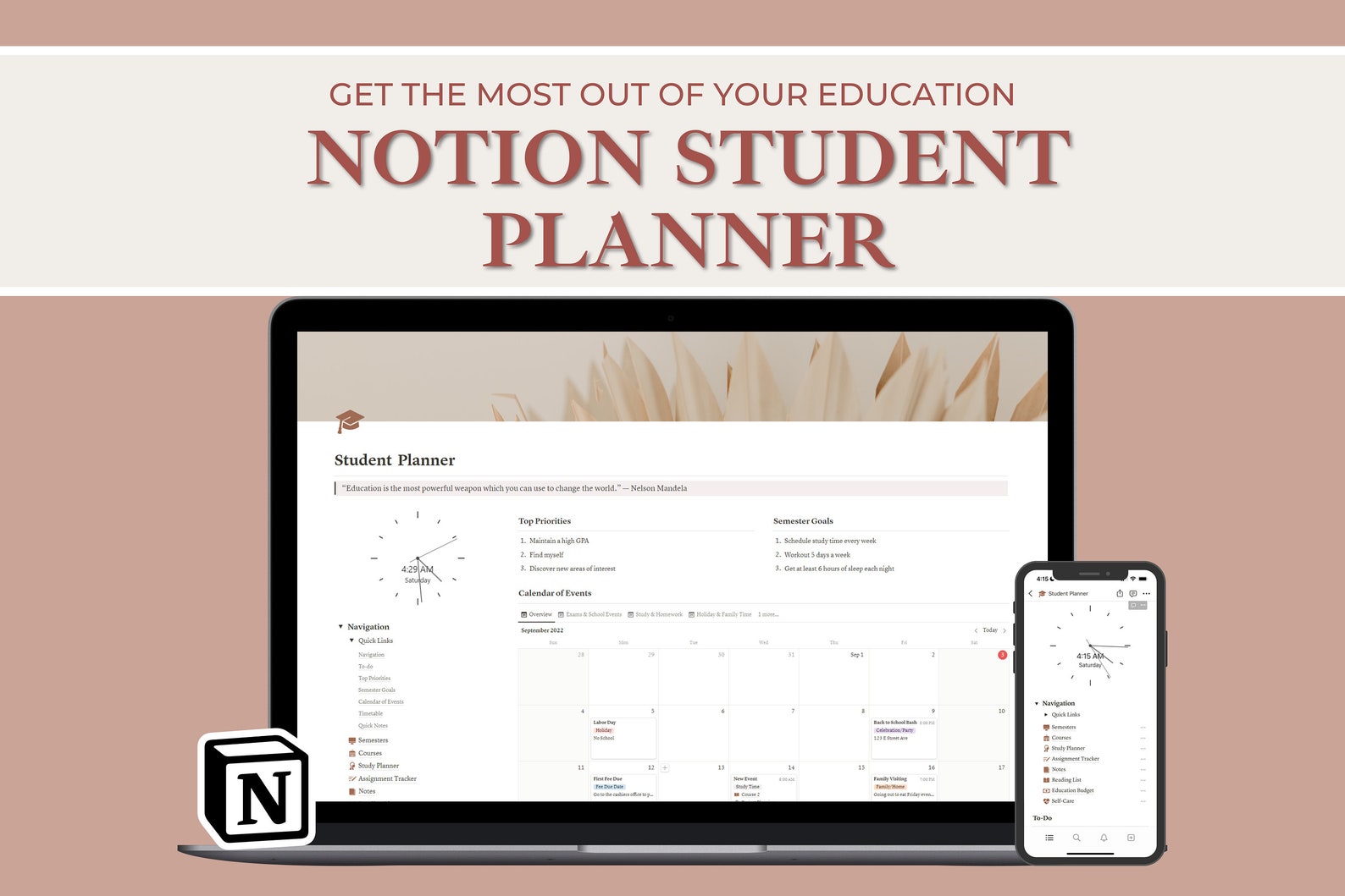 Notion Student Planner Template, Assignment Tracker, Study Planner ...
