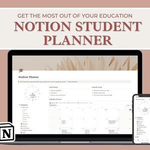 Notion Student Planner Template, Assignment Tracker, Study Planner ...