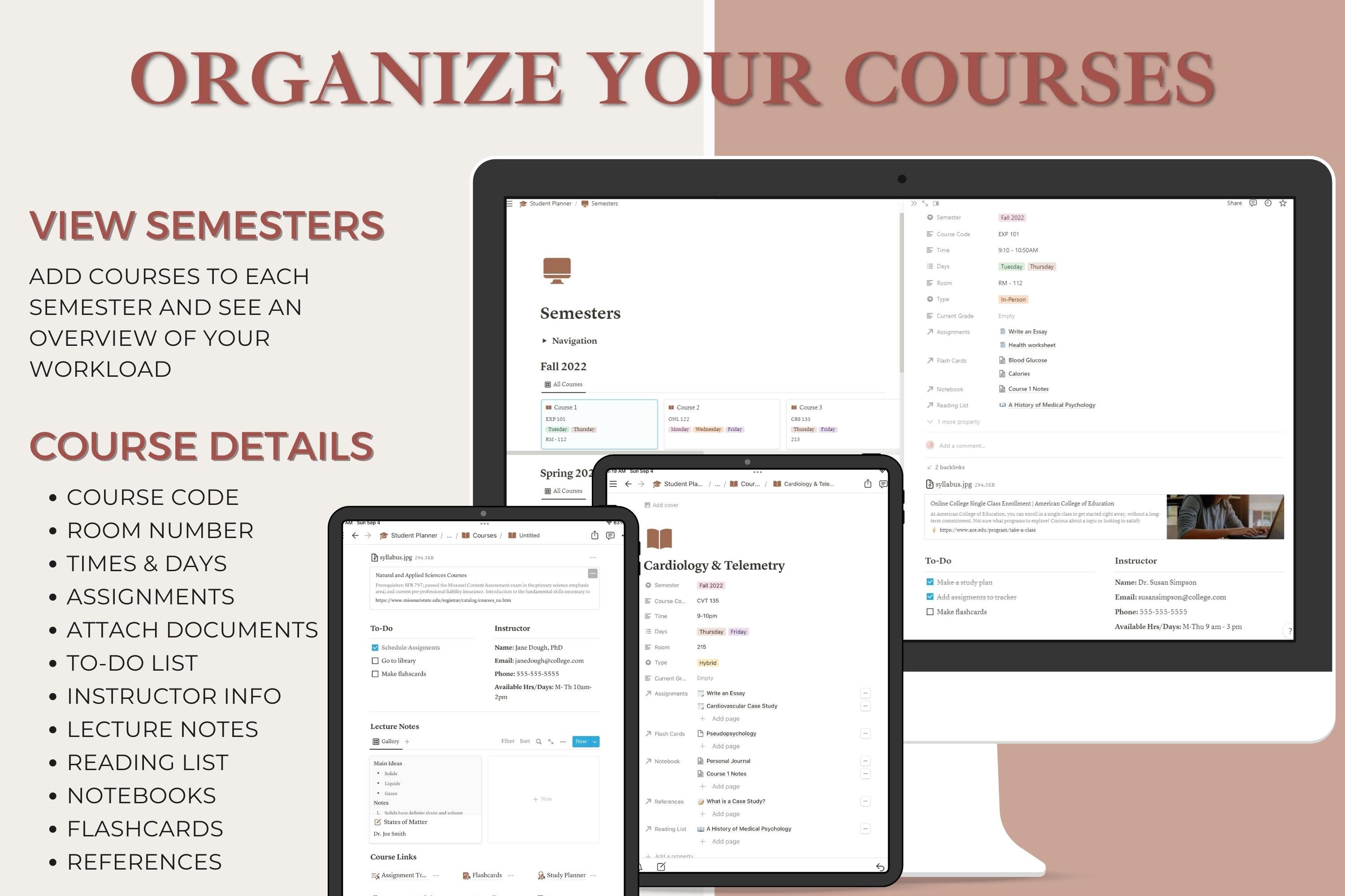 Notion Student Planner Template, Assignment Tracker, Study Planner ...