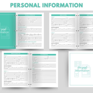 Emergency Binder Printable, Editable PDF, Emergency Preparedness, in ...