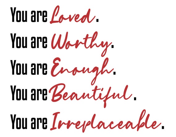 Positive Affirmations SVG Cut File - Etsy