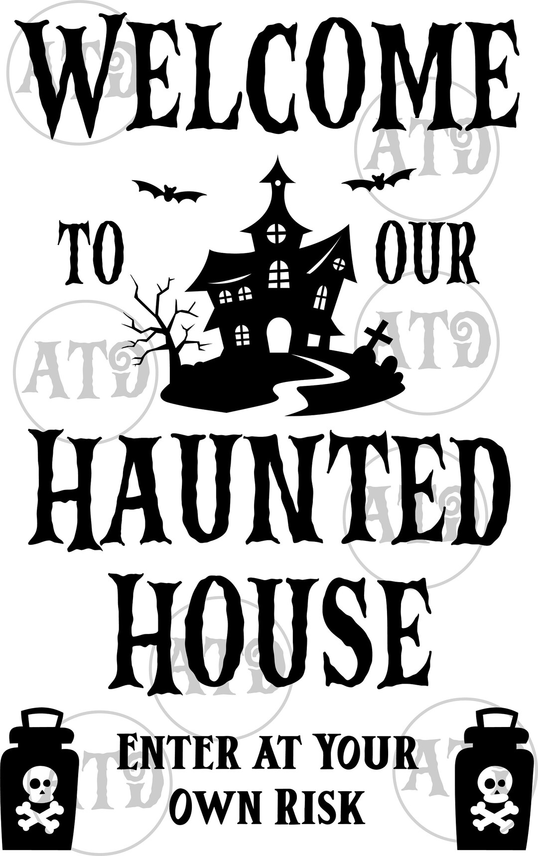 Welcome to Our Haunted House Digital File (SVG, AI, PNG) - Etsy
