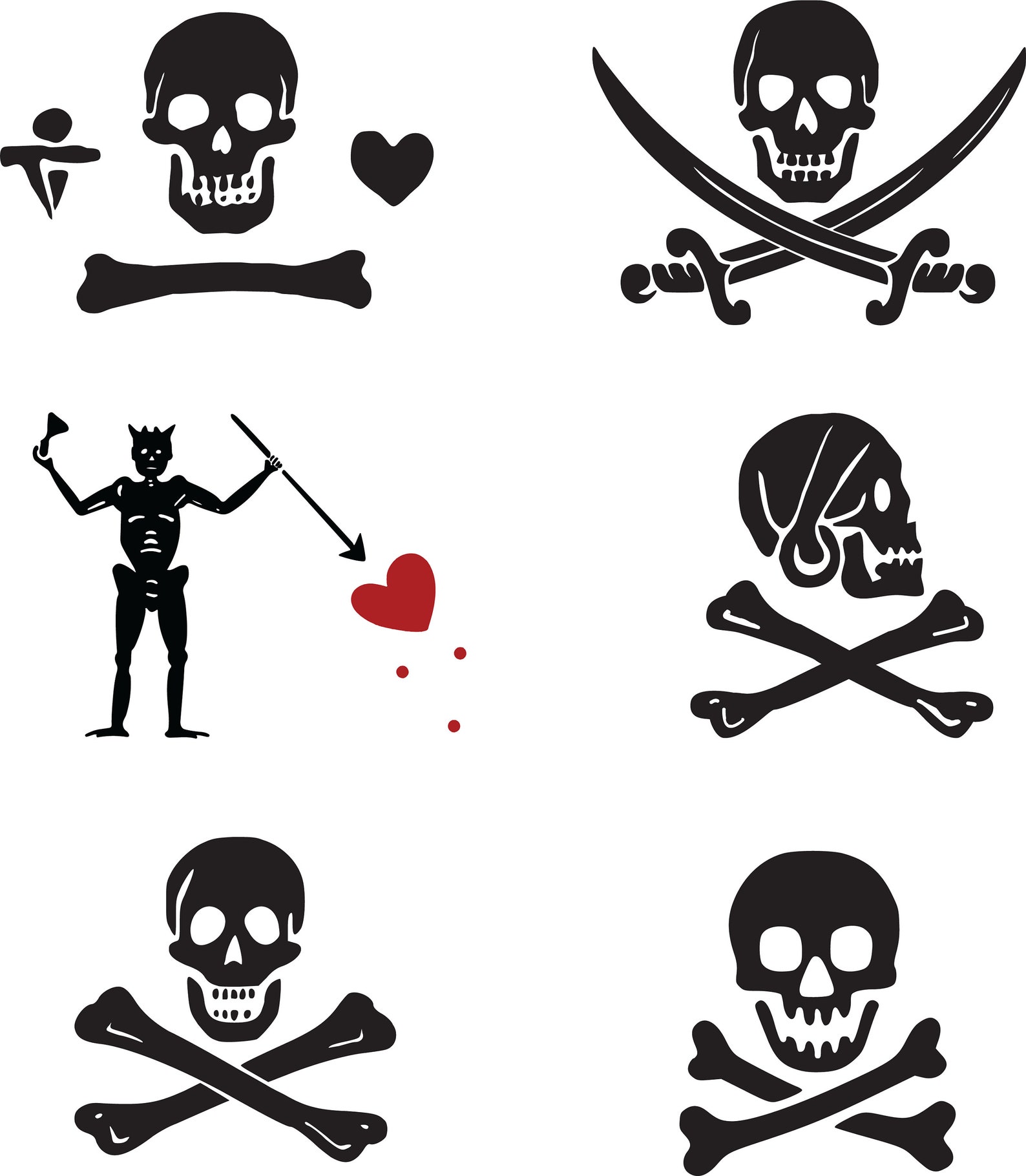 Famous Pirates Flag Symbols - Etsy