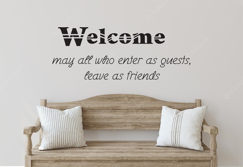Vinyl Wall Quotes | Welcome | Bible Verses; Wall Stickers - Etsy