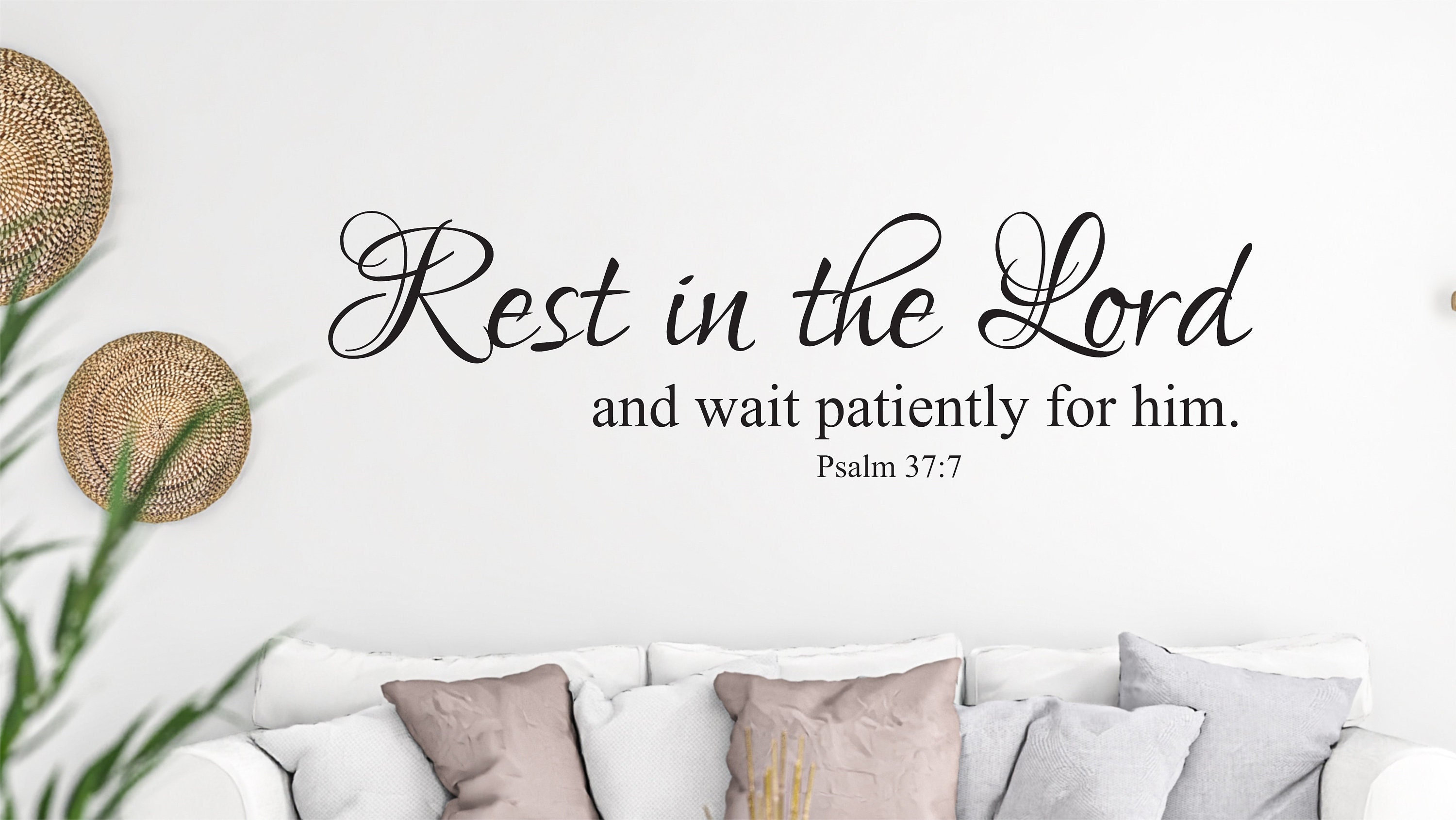 Bible Verse Decal | Rest in the Lord... Psalm 37:7 - Etsy