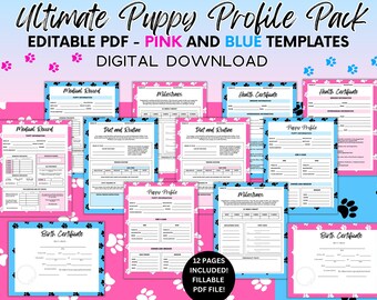 Fillable Breeder Puppy Pack, Dog Breeder Records, Dog Breeder Forms ...