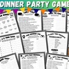 Printable Dinner Party Games, Work Party Game, Dinner Games, Office ...