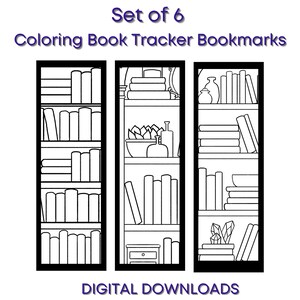 Set of 6 Downloadable Bookmarks, Printable Bookmark Book Tracker ...
