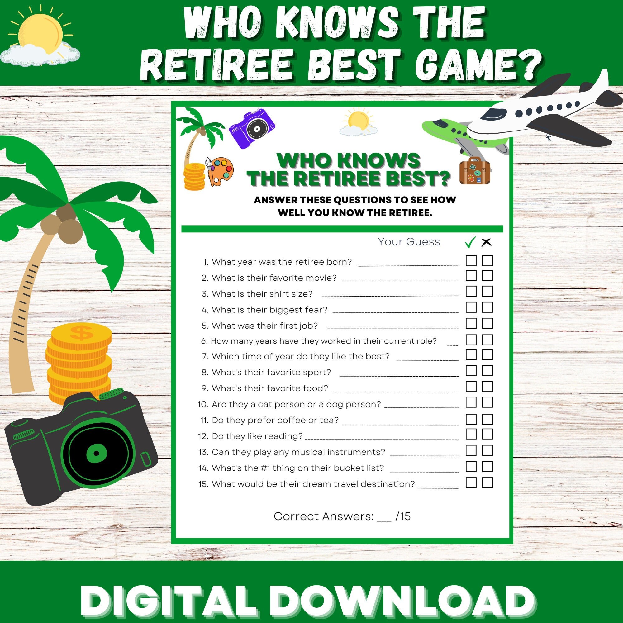 A Retirement Party Printable Game, Fun Game, Retirement Game ...