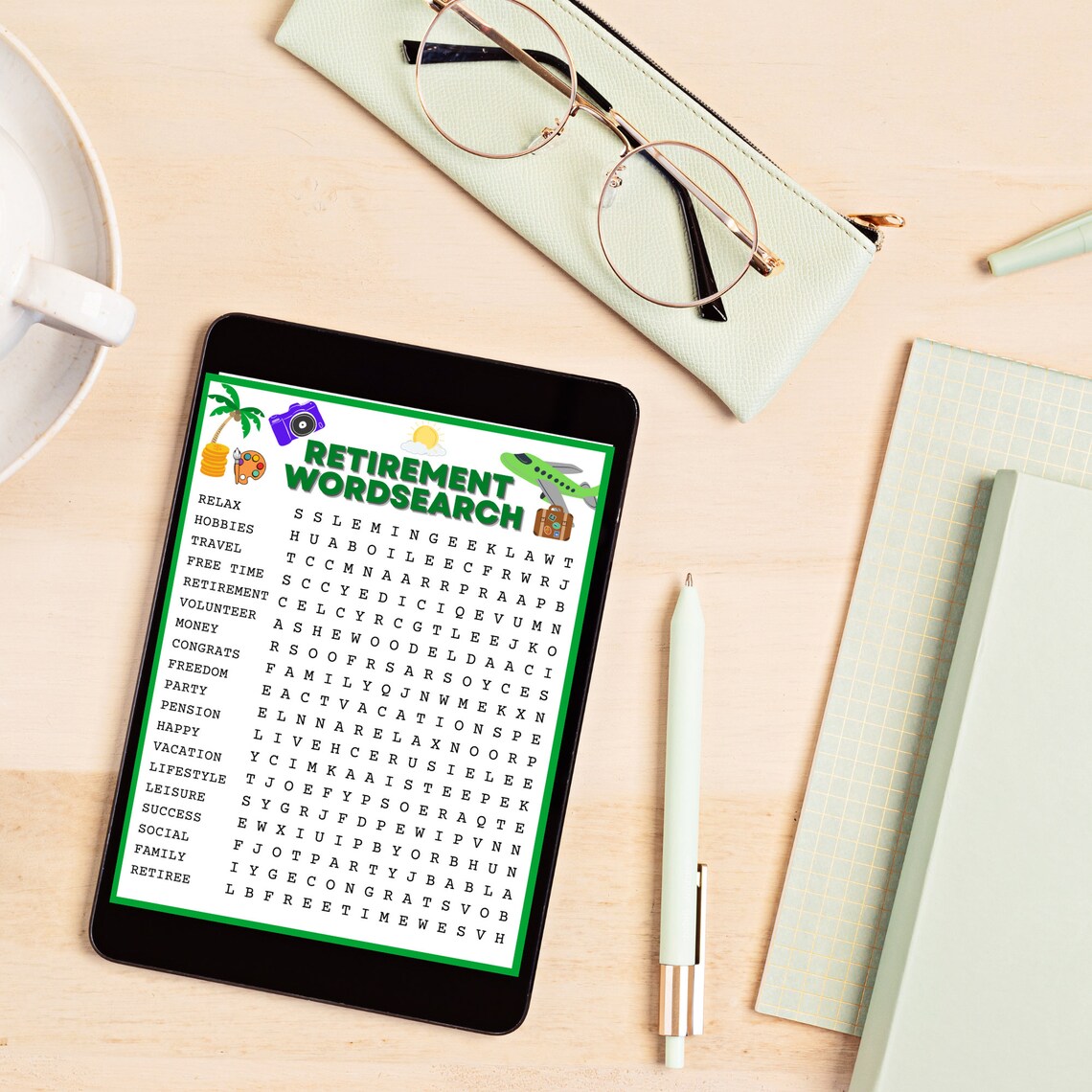 A Retirement Party Wordsearch Printable With Answers, Fun Game ...